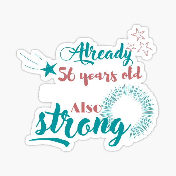 " happy birthday 56 years " Sticker for Sale by Joumaysucces | Redbubble