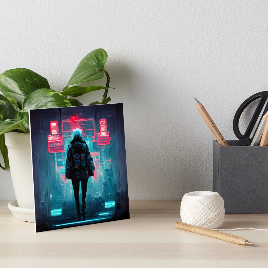 "Cyberpunk City" Art Board Print for Sale by almodozo | Redbubble