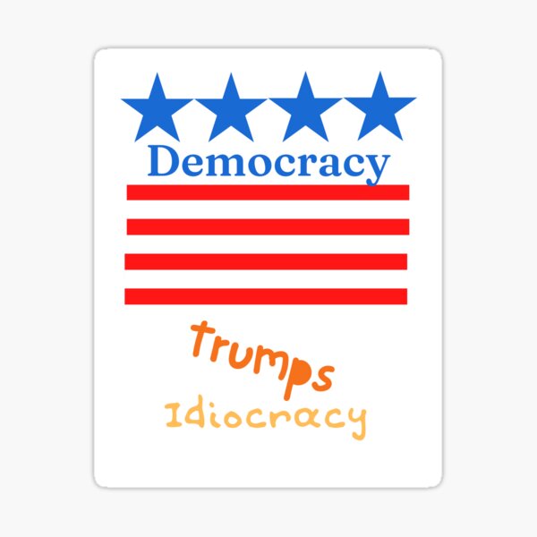 "Vote Blue to Save Democracy!" Sticker for Sale by Zibba-Zibba | Redbubble