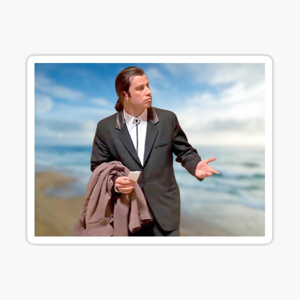 "john travolta meme" Sticker for Sale by YutopiaDesign | Redbubble