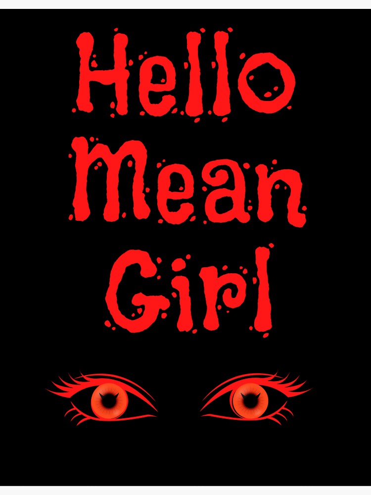 "Hello mean girl " Sticker for Sale by NewPages | Redbubble