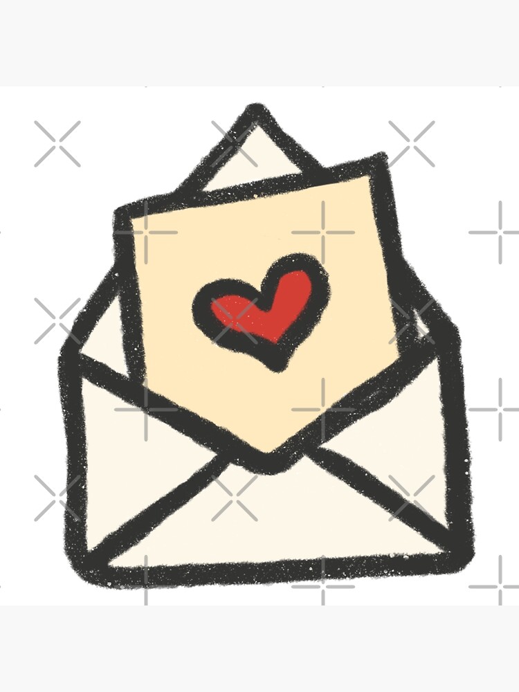 "Happy Mail 1 Heart Open (Envelopes and Letters) Sticker Pack" Art ...
