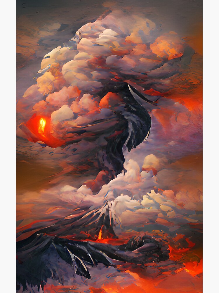 "Volcanic Eruption" Sticker for Sale by FNA-Designs | Redbubble