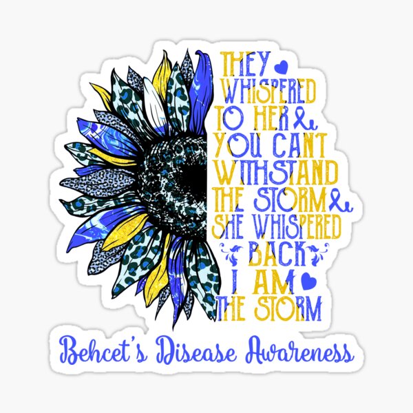"I Am The Storm Sunflower Leopard Behcet's Disease Awareness" Sticker ...