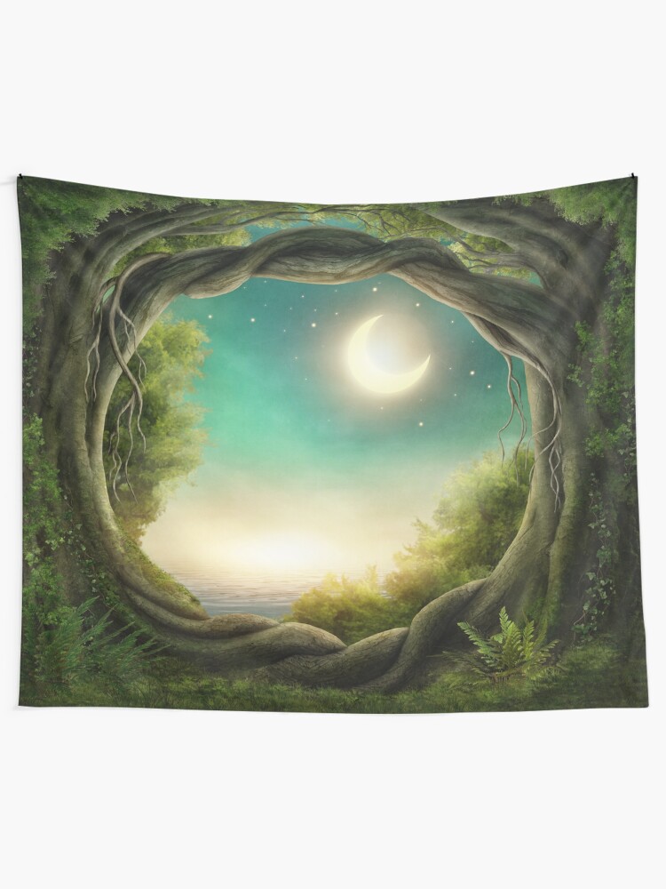 "Magic Moon Tree" Tapestry for Sale by FantasyDesigns | Redbubble