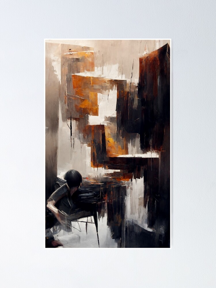 "AI Art | Abstract Painting of Quiet Quitting #2" Poster for Sale by ...
