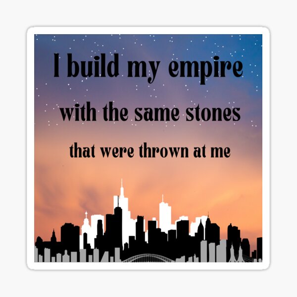 "INSPIRATION - I build my Empire" Sticker for Sale by DragonRider5 ...