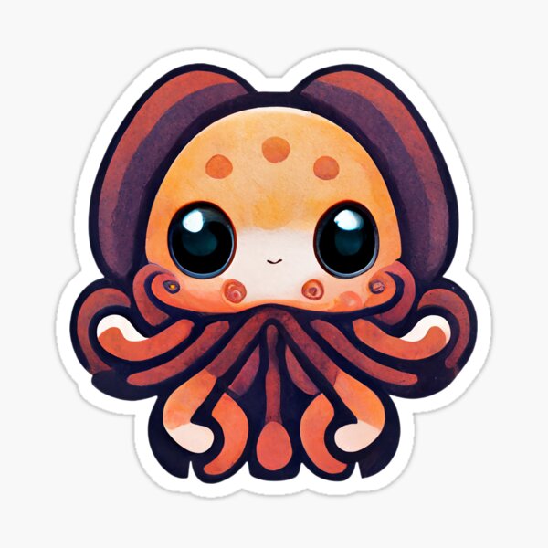 "Cute octopus" Sticker for Sale by qmedda | Redbubble