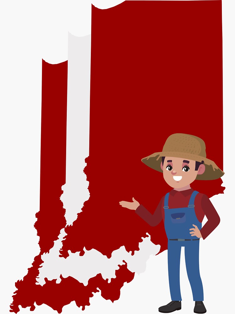 "Indiana Border, Hoosiers" Sticker for Sale by LatterDaze | Redbubble