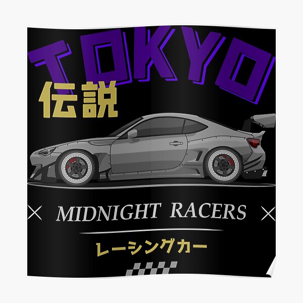 "Midnight Racer Silver GT 86 JDM" Poster for Sale by goldentuners ...