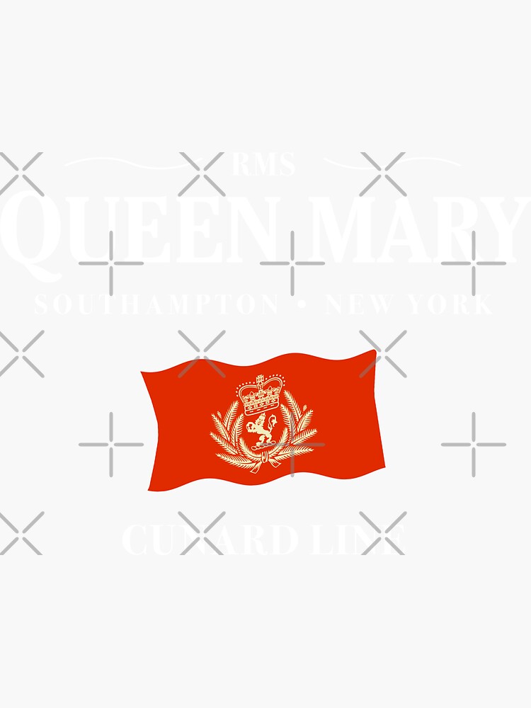 "RMS Queen Mary Cunard Line" Sticker for Sale by ThatBenGuy23 | Redbubble