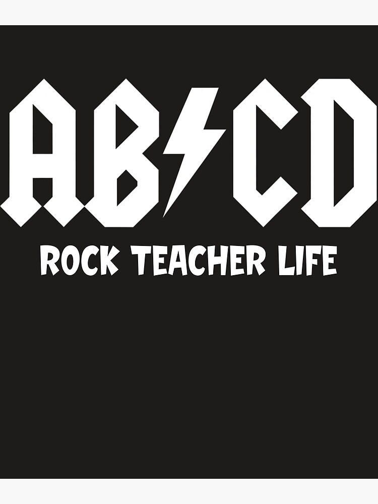 Póster «Boys Girls Teachers ABCD Rocks Teacher Life Gráfico Regreso a ...