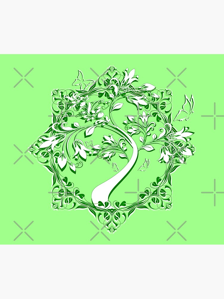 "Fancy tree art of green" Poster for Sale by Chill93 | Redbubble