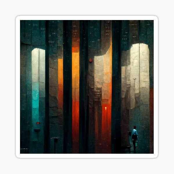 "Futuristic Scifi High Wall" Sticker for Sale by War-Dovahkiin | Redbubble