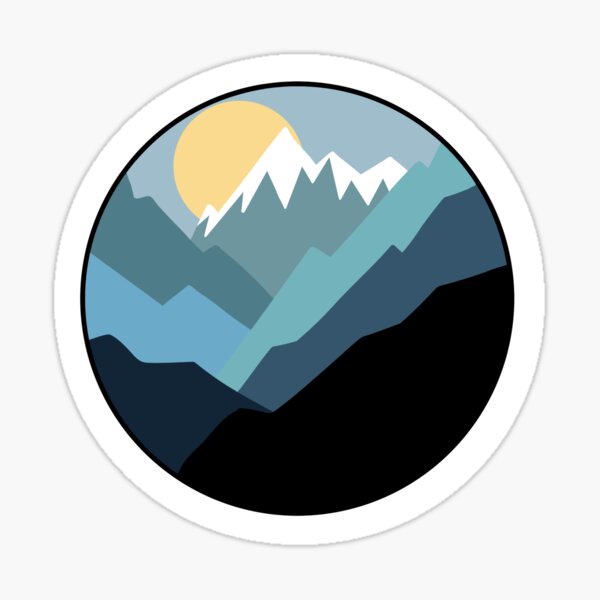 "Simple Mountain Range" Sticker for Sale by thedesignden- | Redbubble