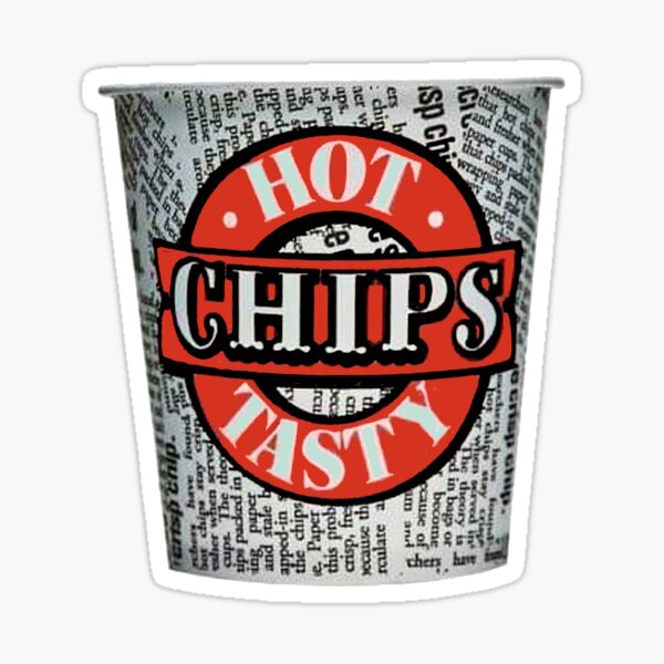 "Hot Chips" Sticker for Sale by Undefeatd | Redbubble