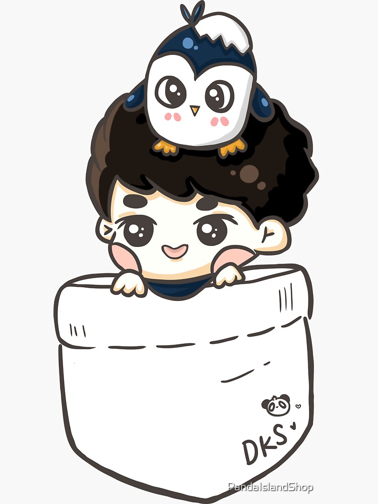 "EXO D.O & Mr. Penguin in Pocket" Sticker for Sale by PandaIslandShop ...