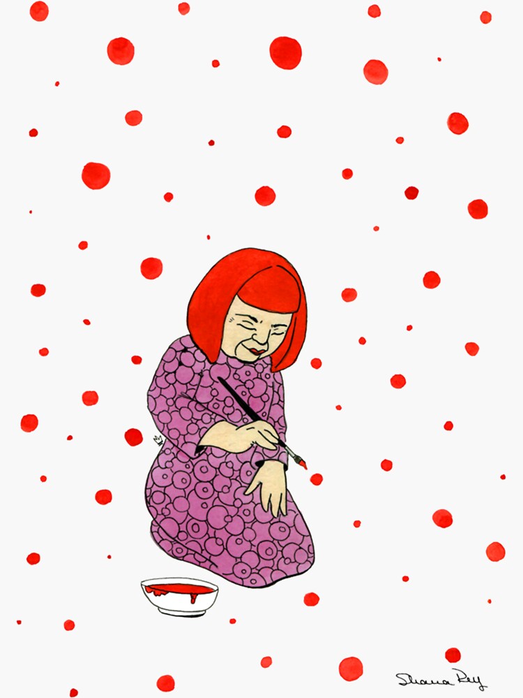 "Yayoi Kusama " Sticker for Sale by Omnialisse | Redbubble
