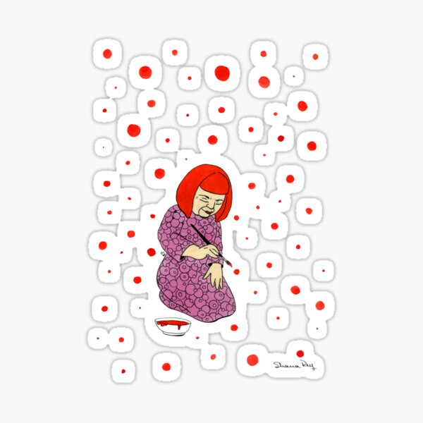 "Yayoi Kusama " Sticker for Sale by Omnialisse | Redbubble