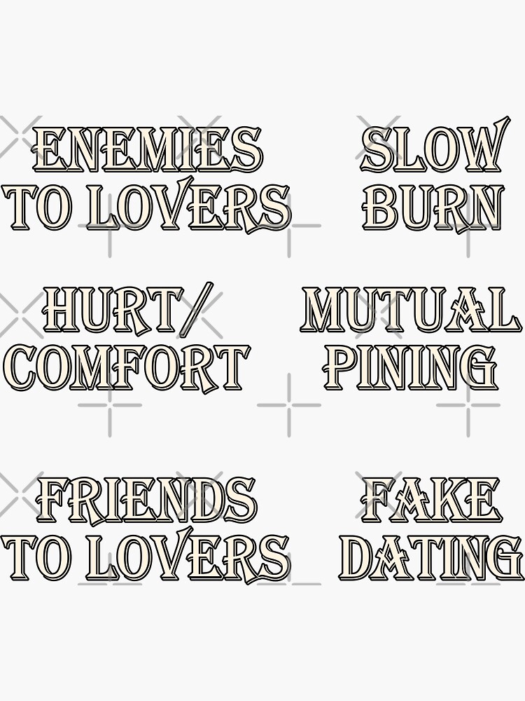 "book tropes pack of stickers" Sticker for Sale by saracreates | Redbubble