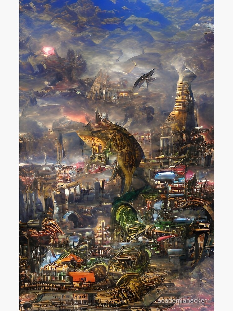 "Dinosaurs Post Apocalyptic City" Art Print for Sale by academiahacker ...