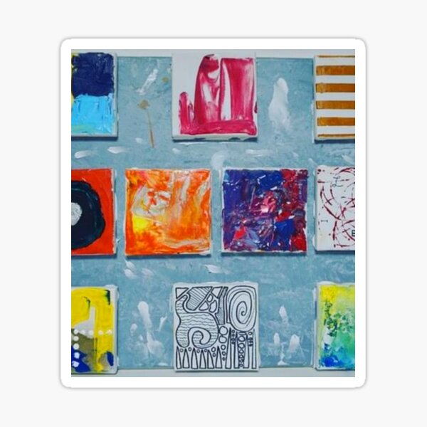 "a work of painting with each characteristic and sensibility" Sticker ...