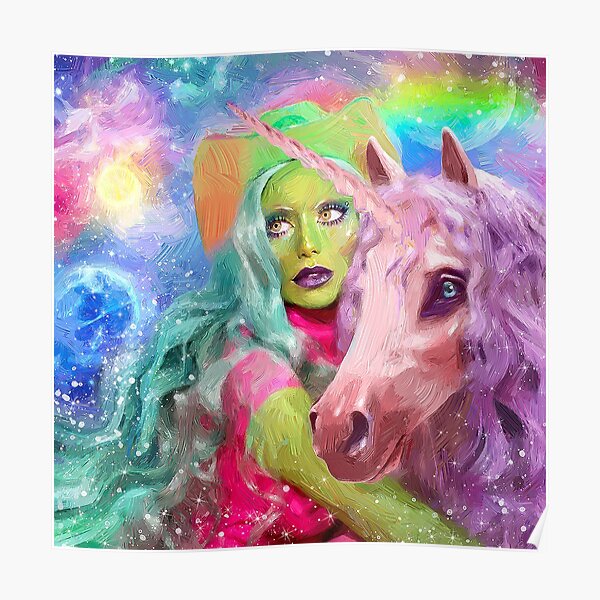 "Alien Unicorn" Poster for Sale by nfromneverland | Redbubble