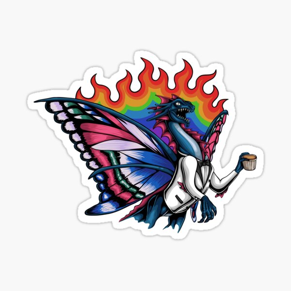 "fey dragon waiter" Sticker for Sale by angelusdark | Redbubble
