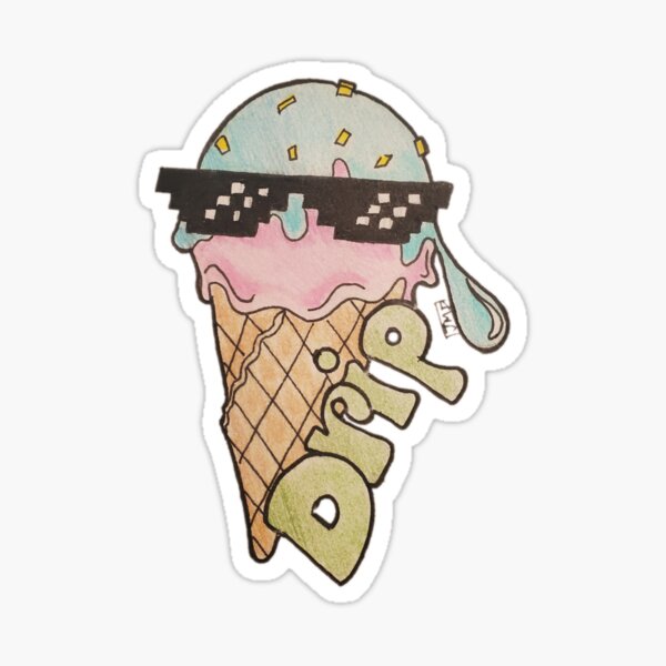 "Drip Ice-cream Cone" Sticker for Sale by jmdonnelly1106 | Redbubble