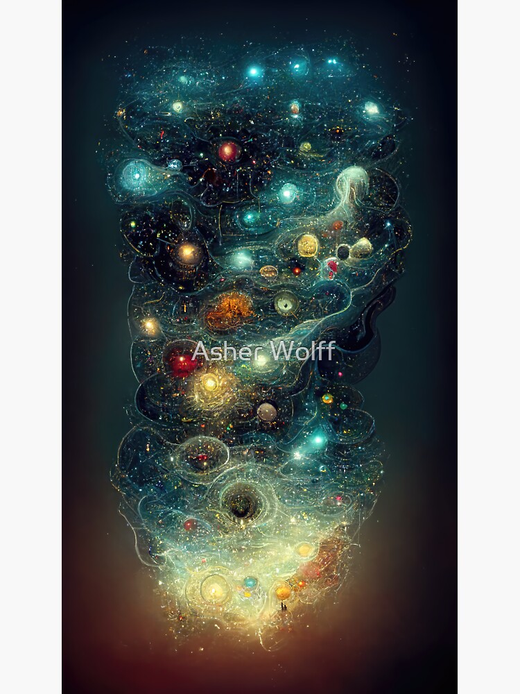 ""Pathfinder" - Map of the Universe #1" Sticker for Sale by asher-wolff ...