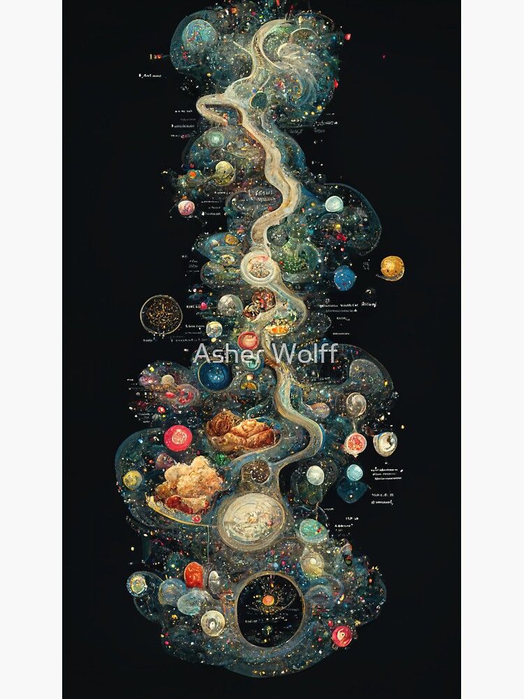 ""The Path" - Map of the Universe #2" Sticker for Sale by asher-wolff ...