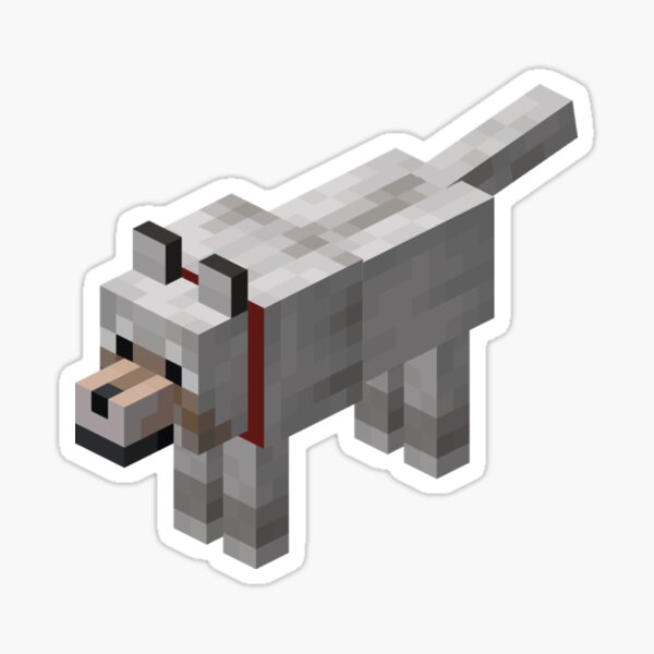 "Minecraft Wolf!" Sticker for Sale by boscioguidena | Redbubble