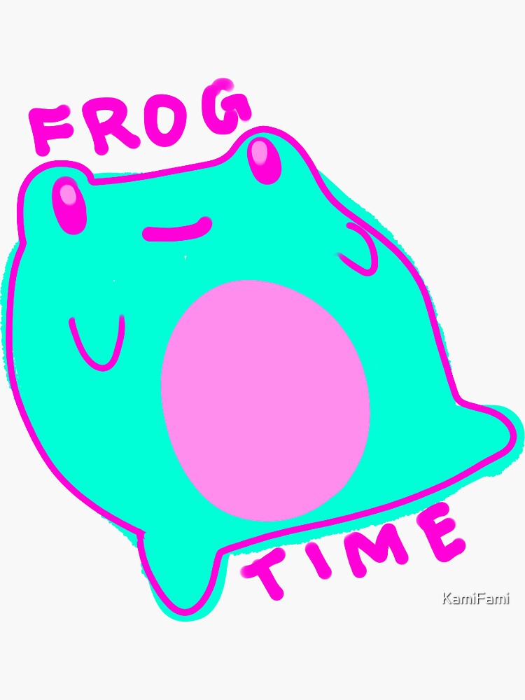 "Frog Time" Sticker for Sale by KamiFami | Redbubble