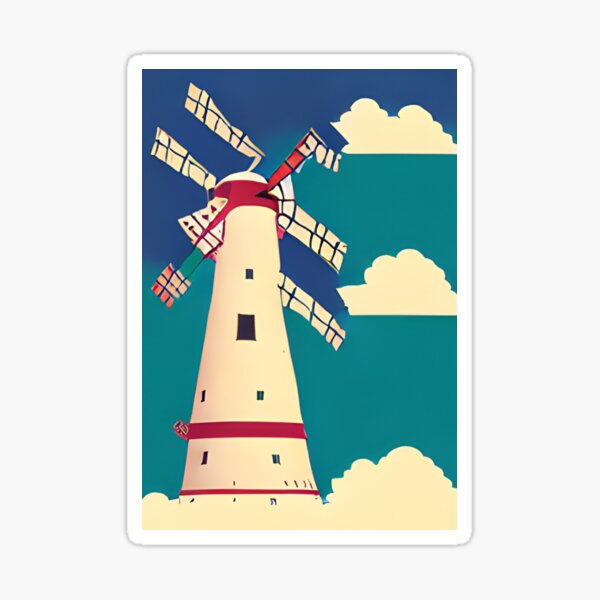 "Windmill Abstract" Sticker for Sale by FNA-Designs | Redbubble