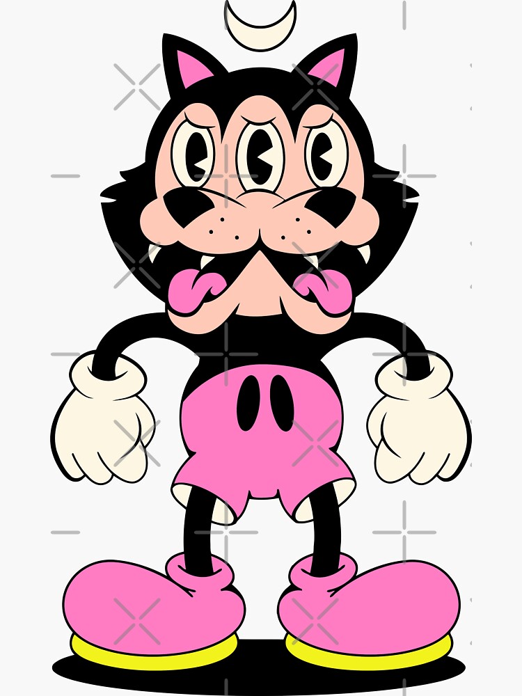 "Cat summon satan" Sticker for Sale by kawaiiplaze | Redbubble