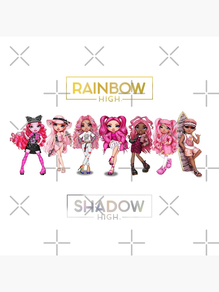 "Rainbow High & Shadow High pink characters " Art Print for Sale by ...