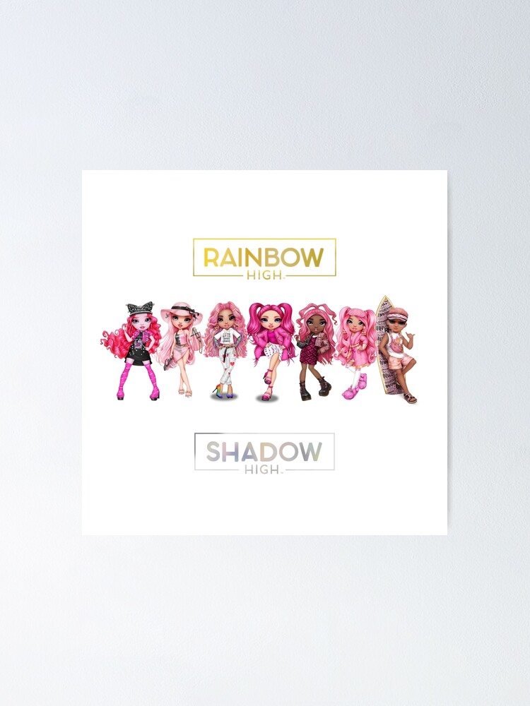 "Rainbow High & Shadow High pink characters " Poster for Sale by ...