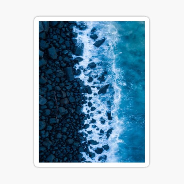 "Dark and Stormy Blue Ocean Waves " Sticker for Sale by AkashPandey ...