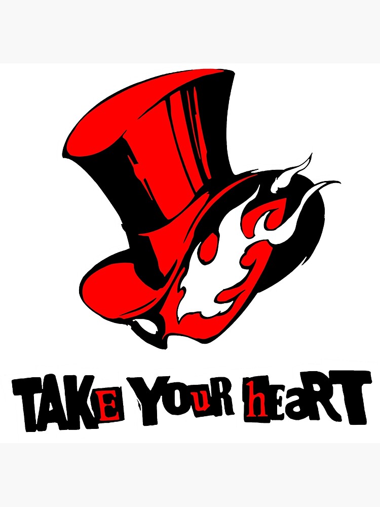"Take Your Heart - logo - Persona 5" Poster for Sale by DucDreamer ...