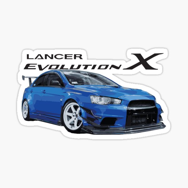 "Evo 10 x WRC RALLIART Mitsubish Evolution TE37 volks varis" Sticker ...