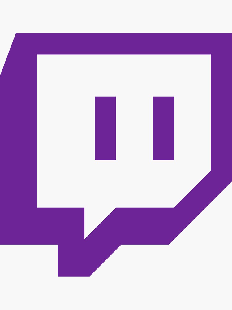 "twitch logo" Sticker for Sale by boscioguidena | Redbubble