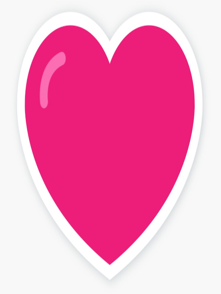 "Heart emoji." Sticker for Sale by EmaanMehmood | Redbubble