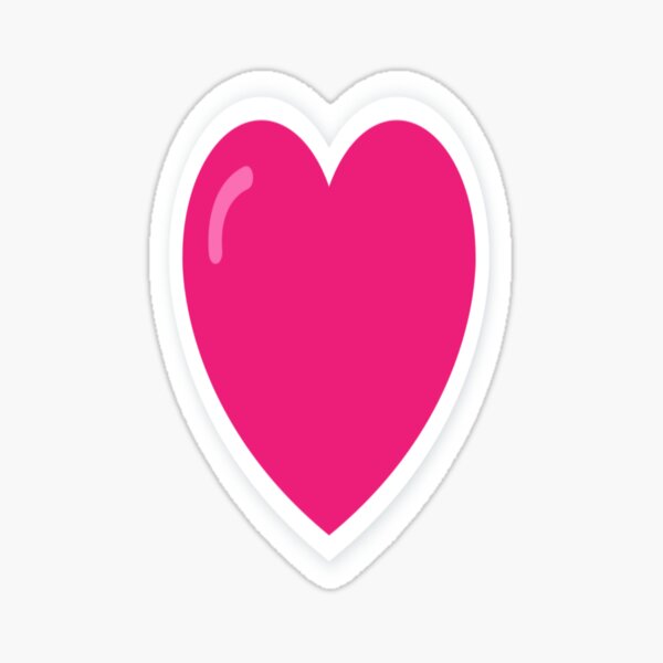 "Heart emoji." Sticker for Sale by EmaanMehmood | Redbubble