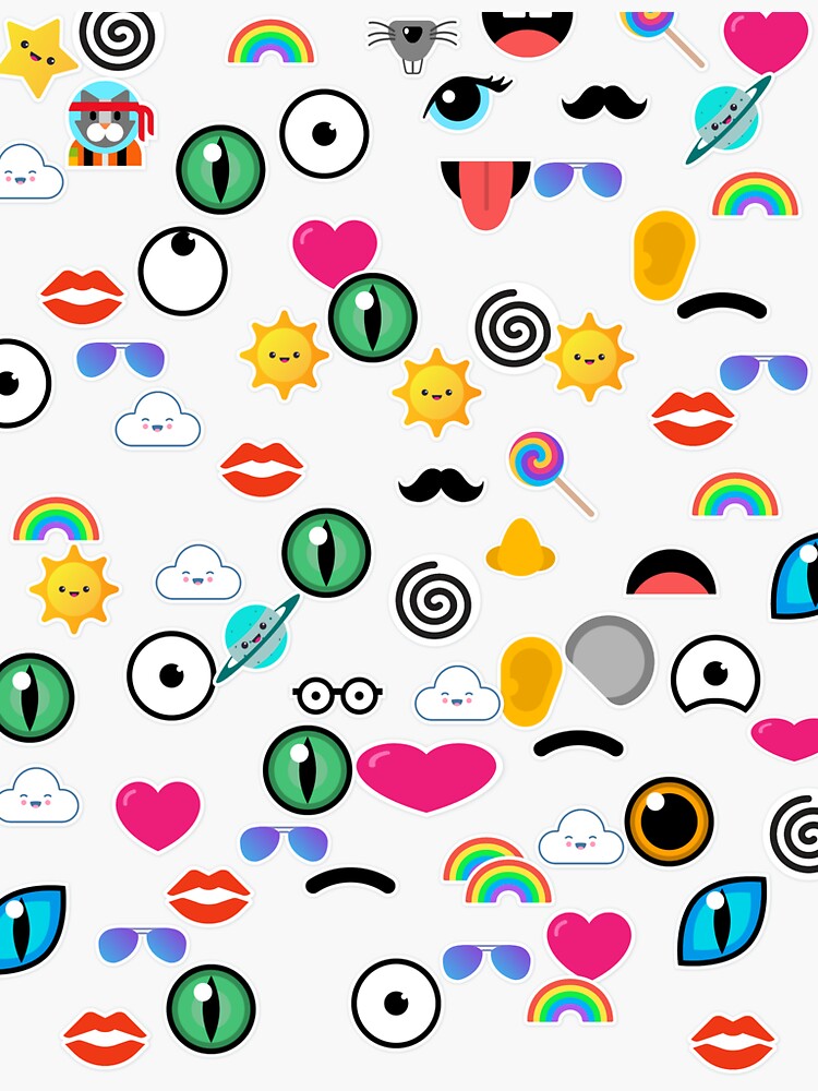 "Emoji art" Sticker for Sale by EmaanMehmood | Redbubble