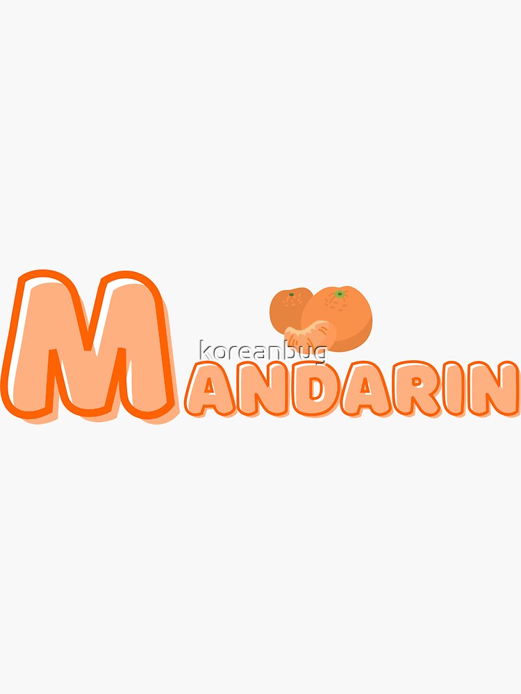 "Mandarin" Sticker for Sale by koreanbug | Redbubble