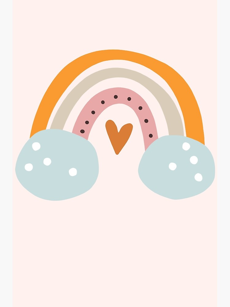 "Earthy Pastel Colors Boho Rainbow" Poster for Sale by rainbowify ...