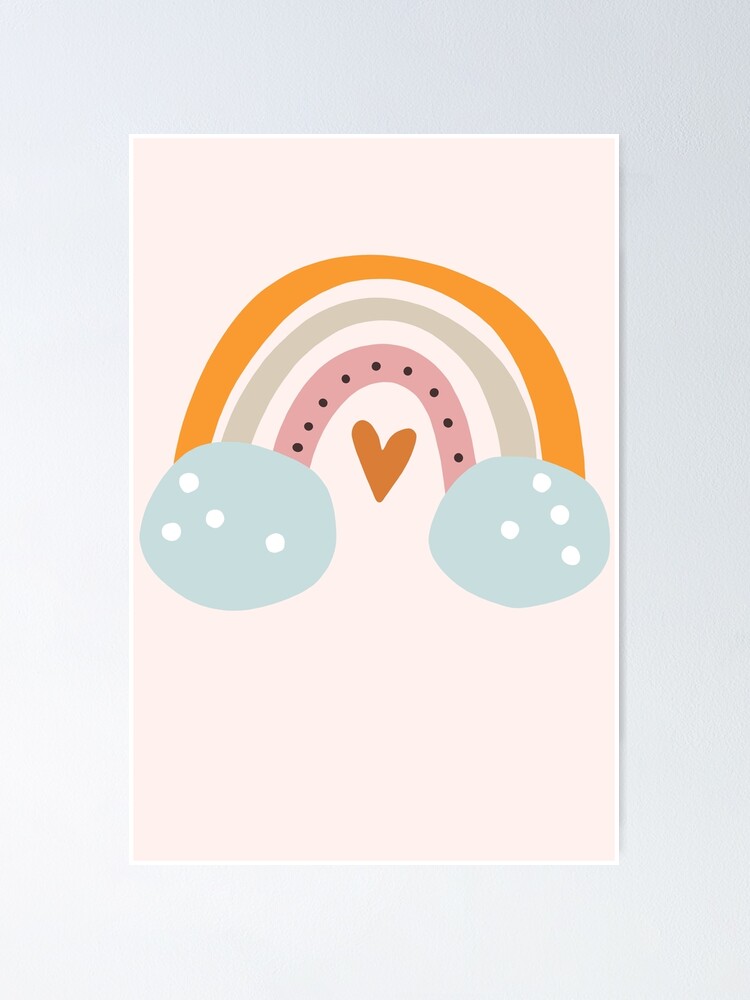 "Earthy Pastel Colors Boho Rainbow" Poster for Sale by rainbowify ...