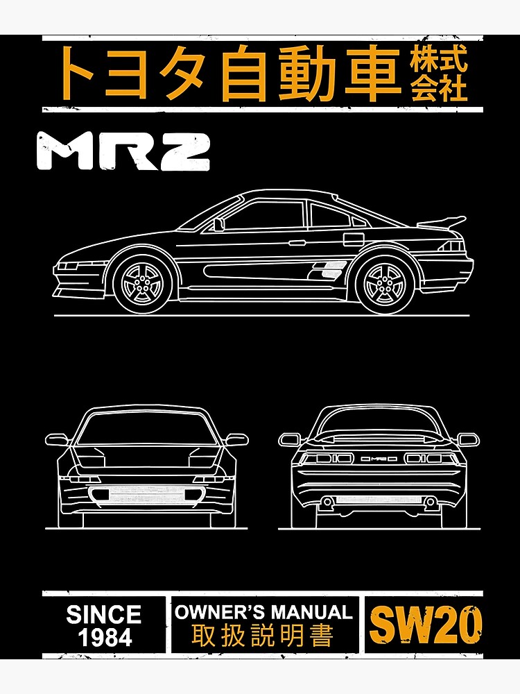 "Blueprint of the MR2" Poster for Sale by vMcKinleyv43 | Redbubble