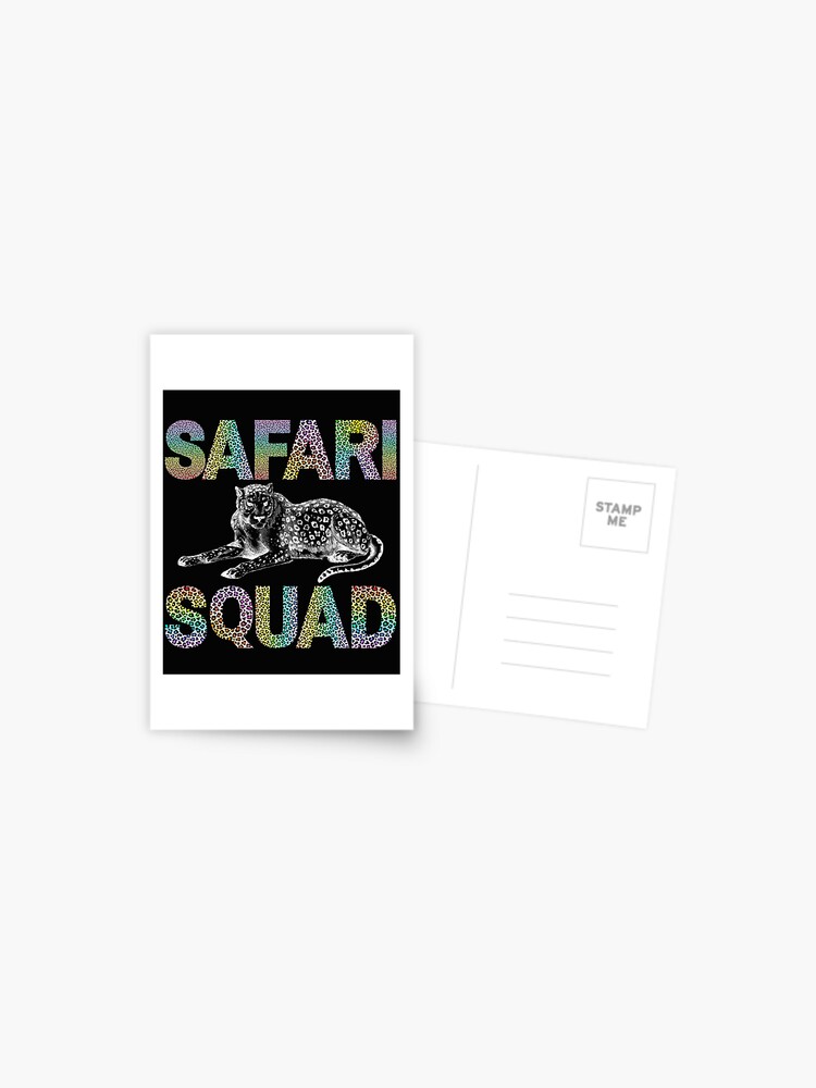 "Safari Squad Leopard Rainbow" Postcard for Sale by Luckydesign1975 ...