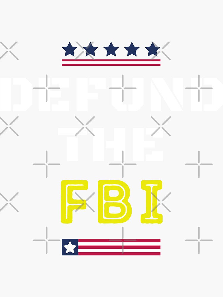 "Defund The Fbi classic" Sticker for Sale by Denel-Arts | Redbubble